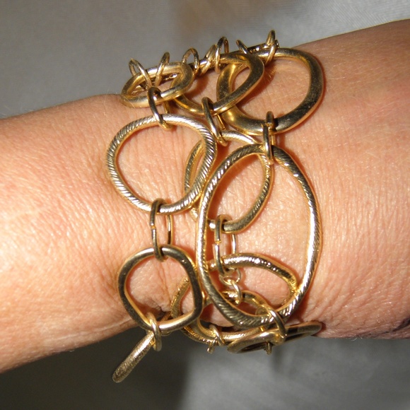 UNBRANDED | Jewelry | Arts Crafts Looking Wide 3 String Rings Bracelet ...